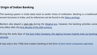 unit 1.1.pptx Banking introduction and structure | PPTX