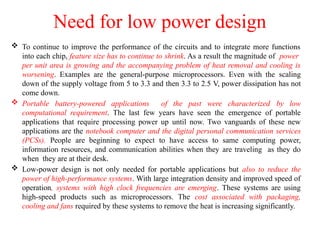 Power dissipation of VLSI Circuits and Systems | PDF