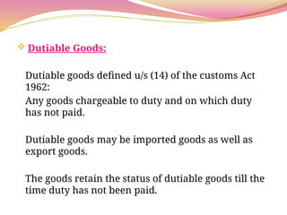 Customs: Regulations on goods crossing borders. | PPTX