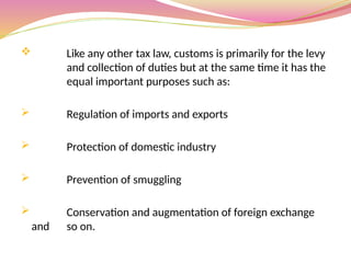 Customs: Regulations on goods crossing borders. | PPTX
