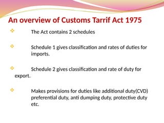 Customs: Regulations on goods crossing borders. | PPTX