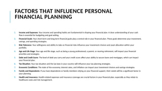 Financial planning is the process of defining | PPTX