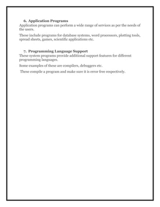 A brief introduction about an operating system and its architecture | PDF