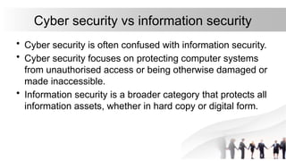 Introduction to cyber security presentation | PPTX