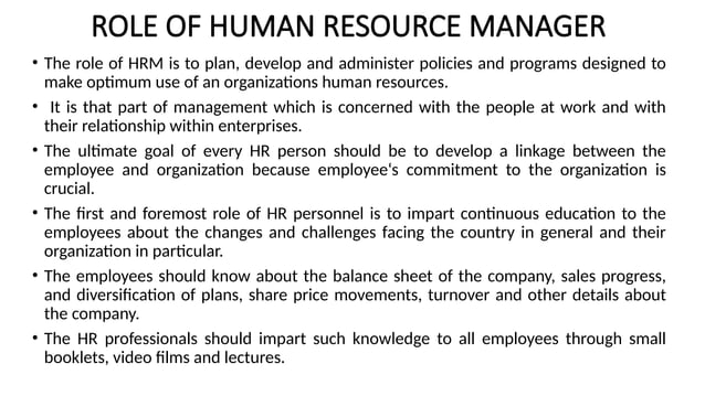 introduction to Human resource management | PPT