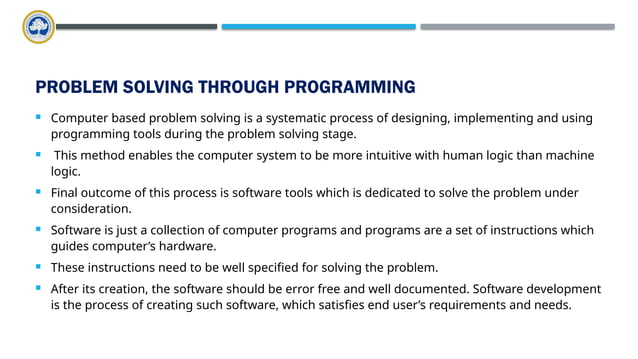 Programming C ppt for learning foundations | PPT