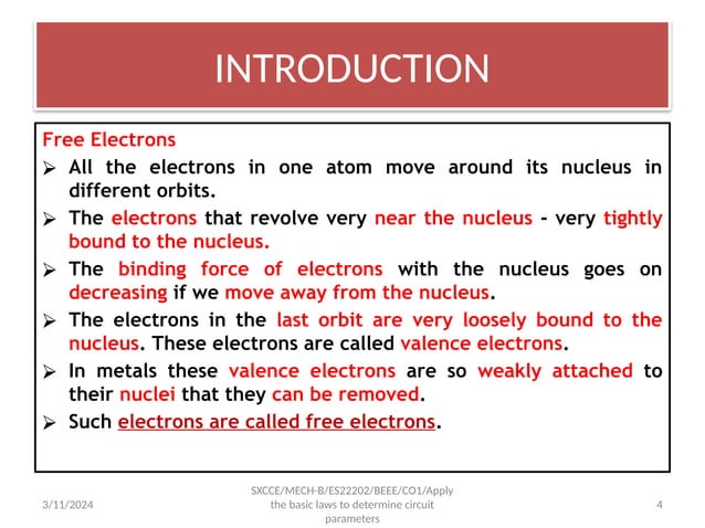 UNIT I INTRODUCTION TO ELECTRICAL ENGINEERING Introduction - Conductors, semiconductors and ...
