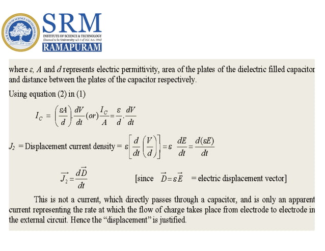 Concept of electric current (conduction and displacement current and ...
