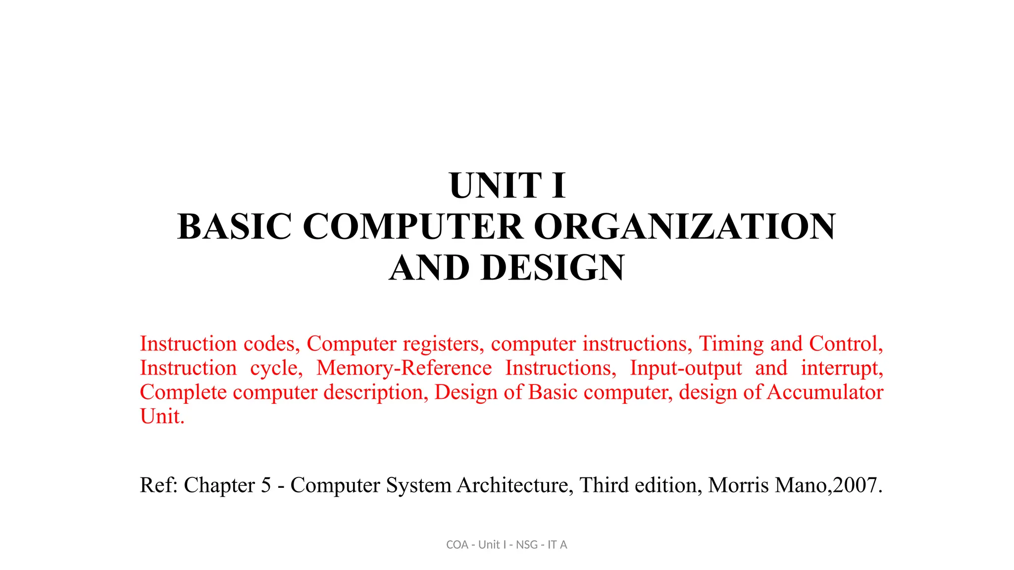 Unit 1 dasic cimputer organisation and design.pptx