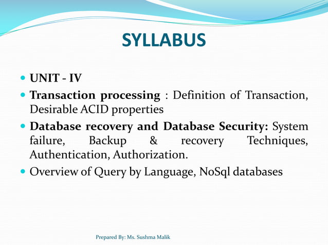UNIT 1. Database management system notes | PPT