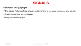 TYPES OF SIGNAL AND SYSTEM, PROPERTIES AND EXAMPLES | PPT