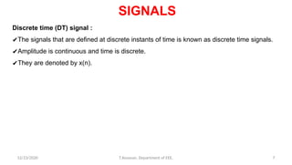 TYPES OF SIGNAL AND SYSTEM, PROPERTIES AND EXAMPLES | PPT