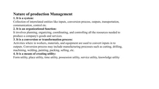 Introduction to Productions and Operations management | PPT