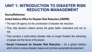 Unit 1: Introduction to Disaster Risk Reduction Management.pptx