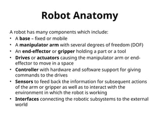 Fundamental and Introduction of Robotics | PPT
