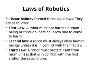 INTRODUCTION AND FUNDAMENTALS OF ROBOTICS | PPTX