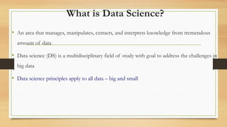 An introduction to data science- beginner level | PPT