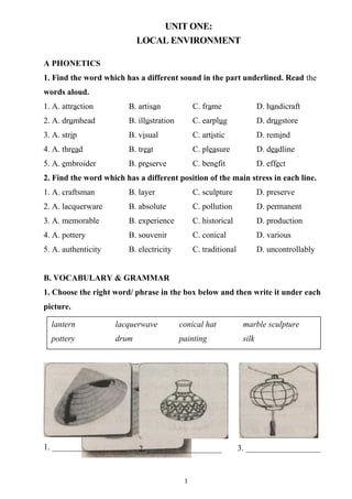 UNIT 1 English 9 for middle school students.doc