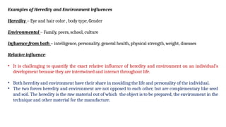 Unit 1.1 Heredity and Environment of an Individual | PPT
