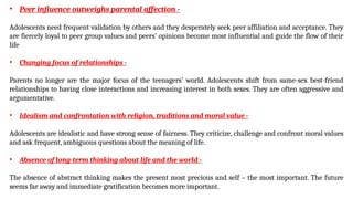 Unit 1.3 Adolescence stages (Physical, Social, mental, emotional, moral ...