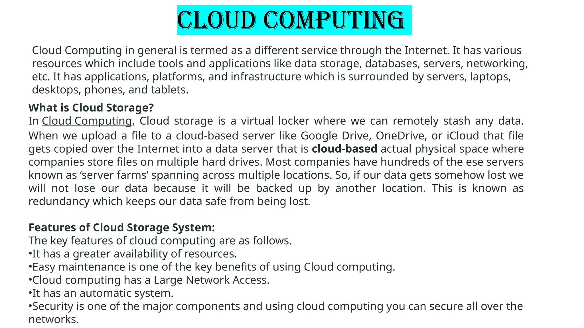 fundamentals of cloud computing and depth unit | PPTX