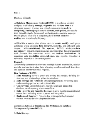 Database Management System Unit 1 Full Chapter.docx