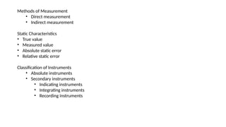 Introduction to electrical measurements and instrument transformers | PPTX