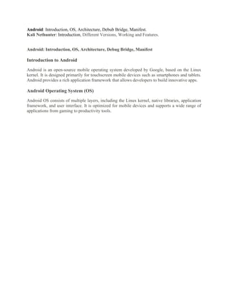 Unit Kali NetHunter is the official Kali Linux penetration testing ...