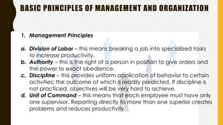 an overview of management & organization | PPTX