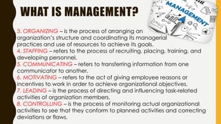 an overview of management & organization | PPTX