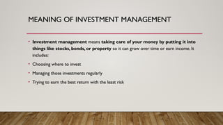 Introduction of investment Management .pptx
