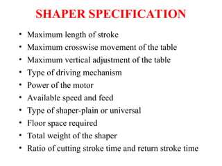 Unit 1 - SHAPER, MILLING AND GEAR CUTTING MACHINES .ppt