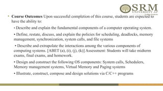Fundamentals of Operating Systems and Process Management | PPTX