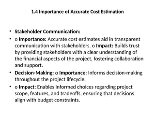 unit 1.pptx cost estimation for website development and database ...