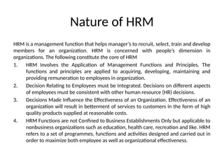 Human Resource Management in organization | PPTX