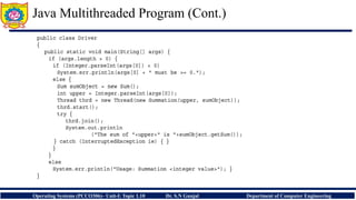 Unit-I Process Management :Threads-Multithreading Models | PDF