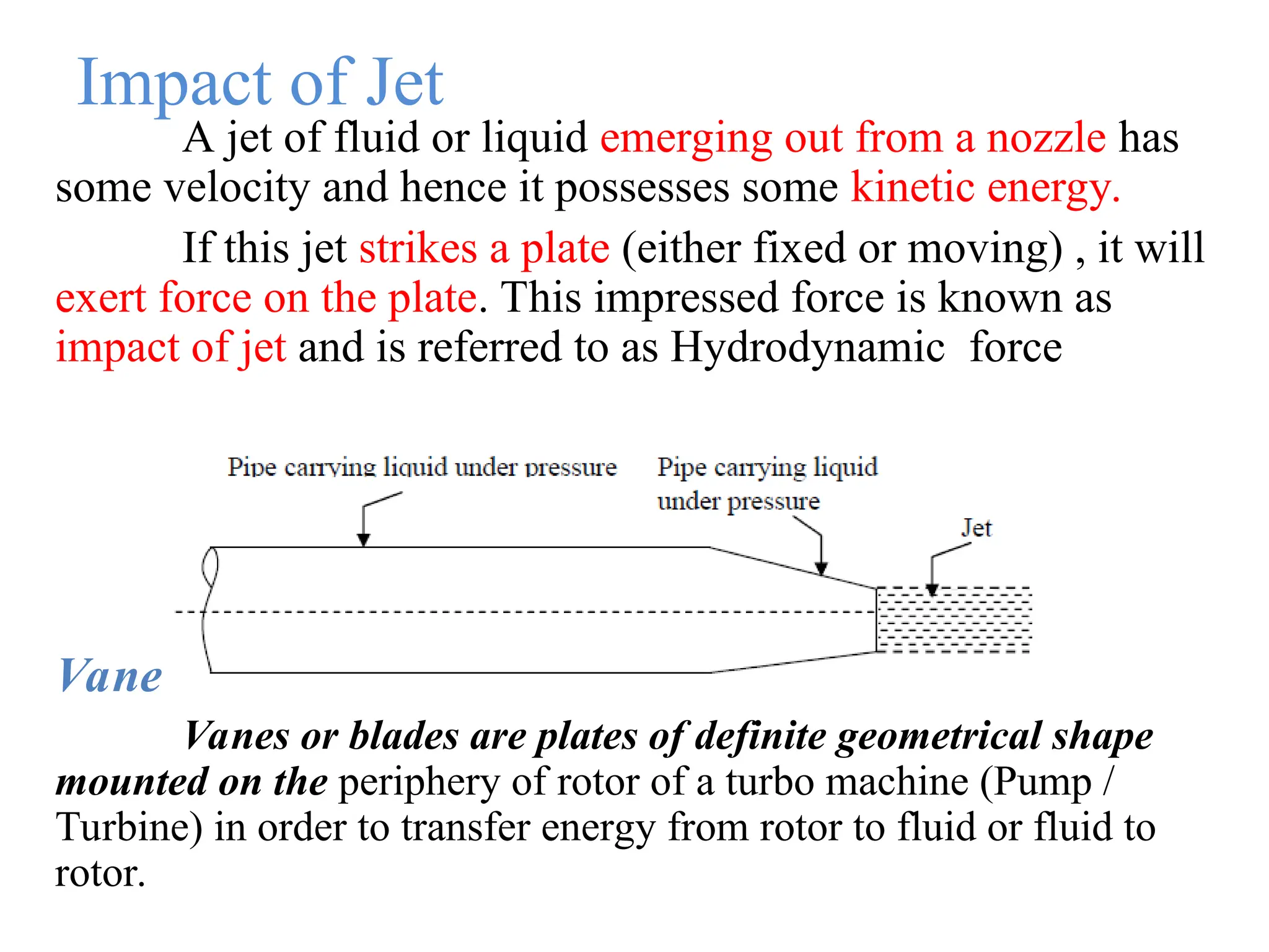 Impact of Jet. Impulse momentum principle and its application to fixed ...