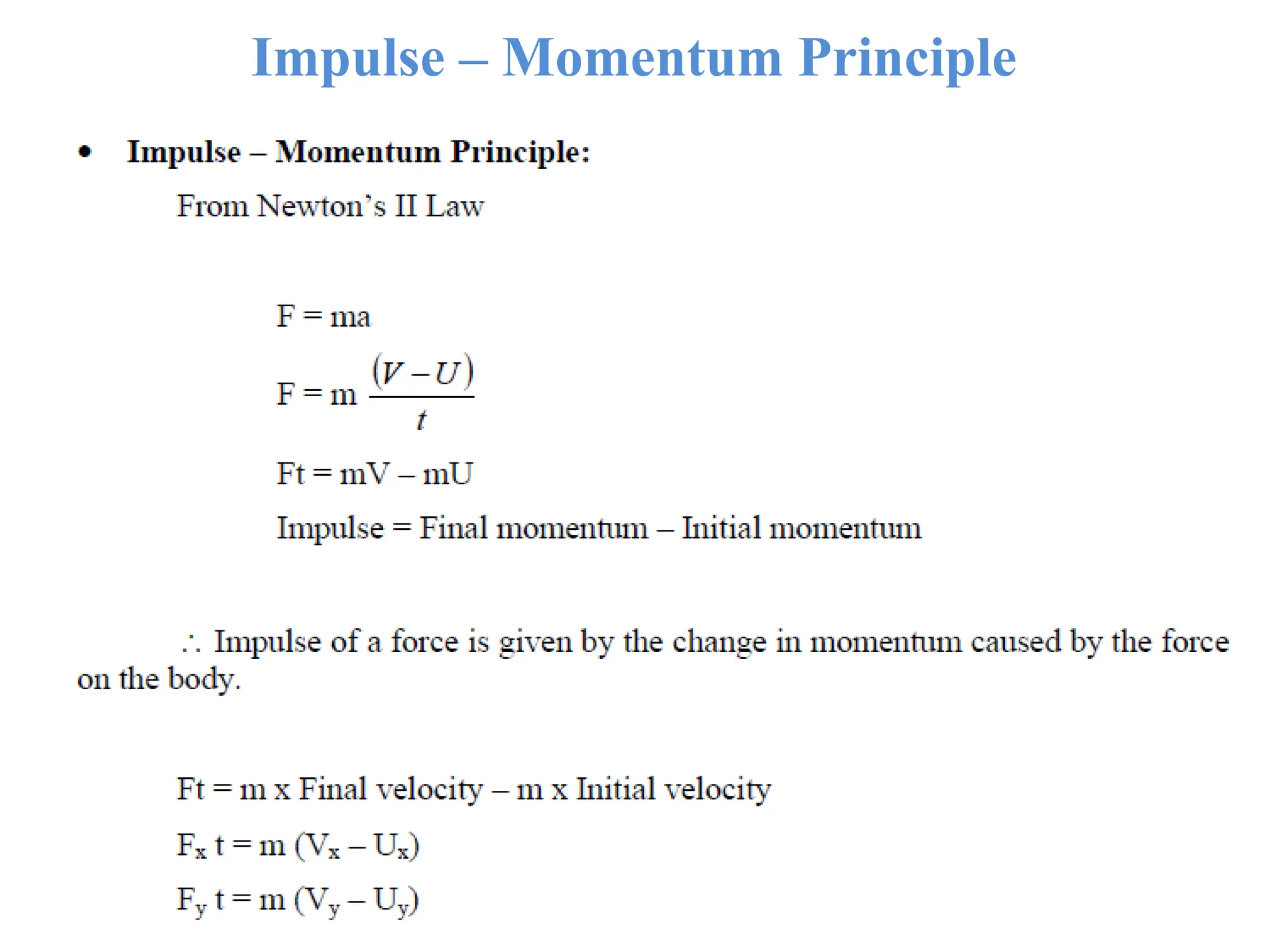 Impact of Jet. Impulse momentum principle and its application to fixed ...