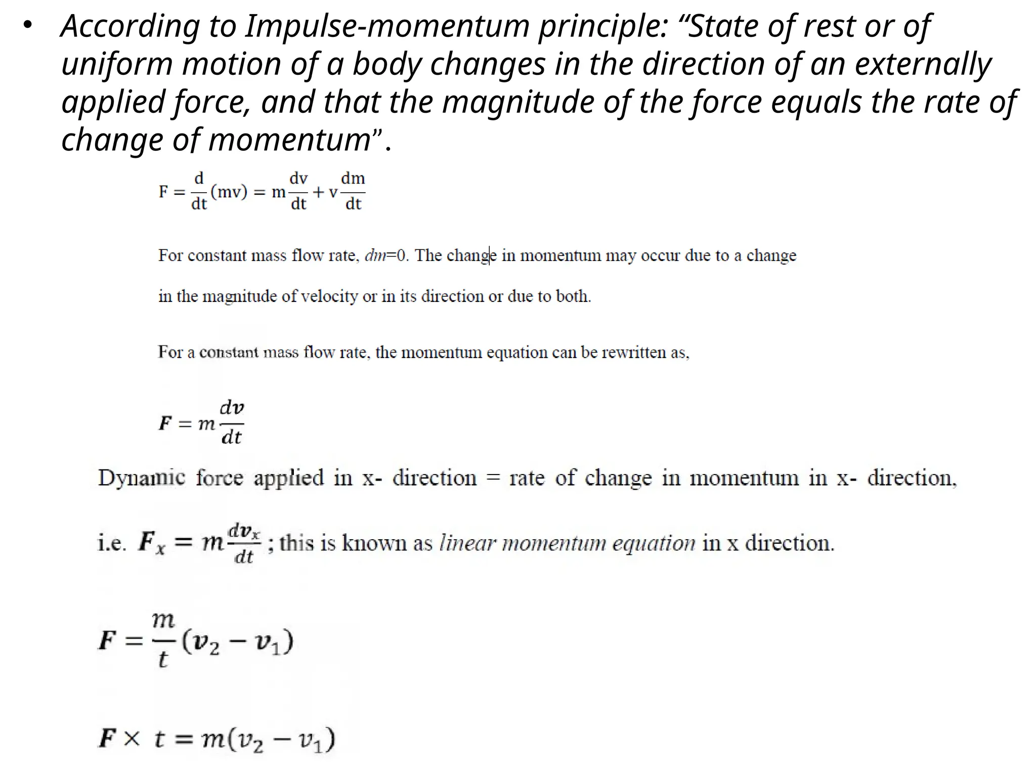 Impact of Jet. Impulse momentum principle and its application to fixed ...