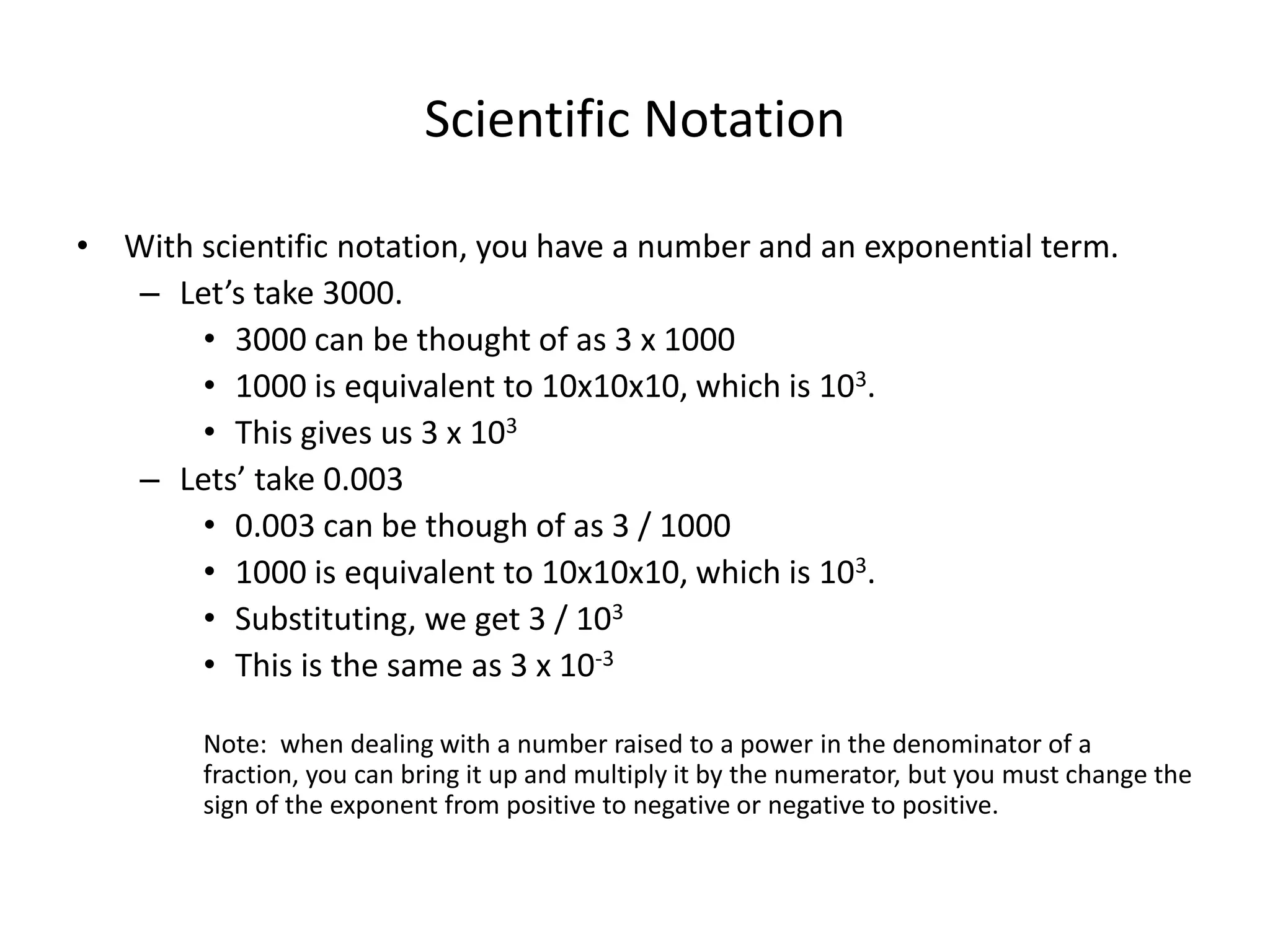 Unit 1 2 scientific notation | PPTX