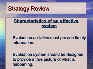 Unit 1 3 strategy evaluation | PPT