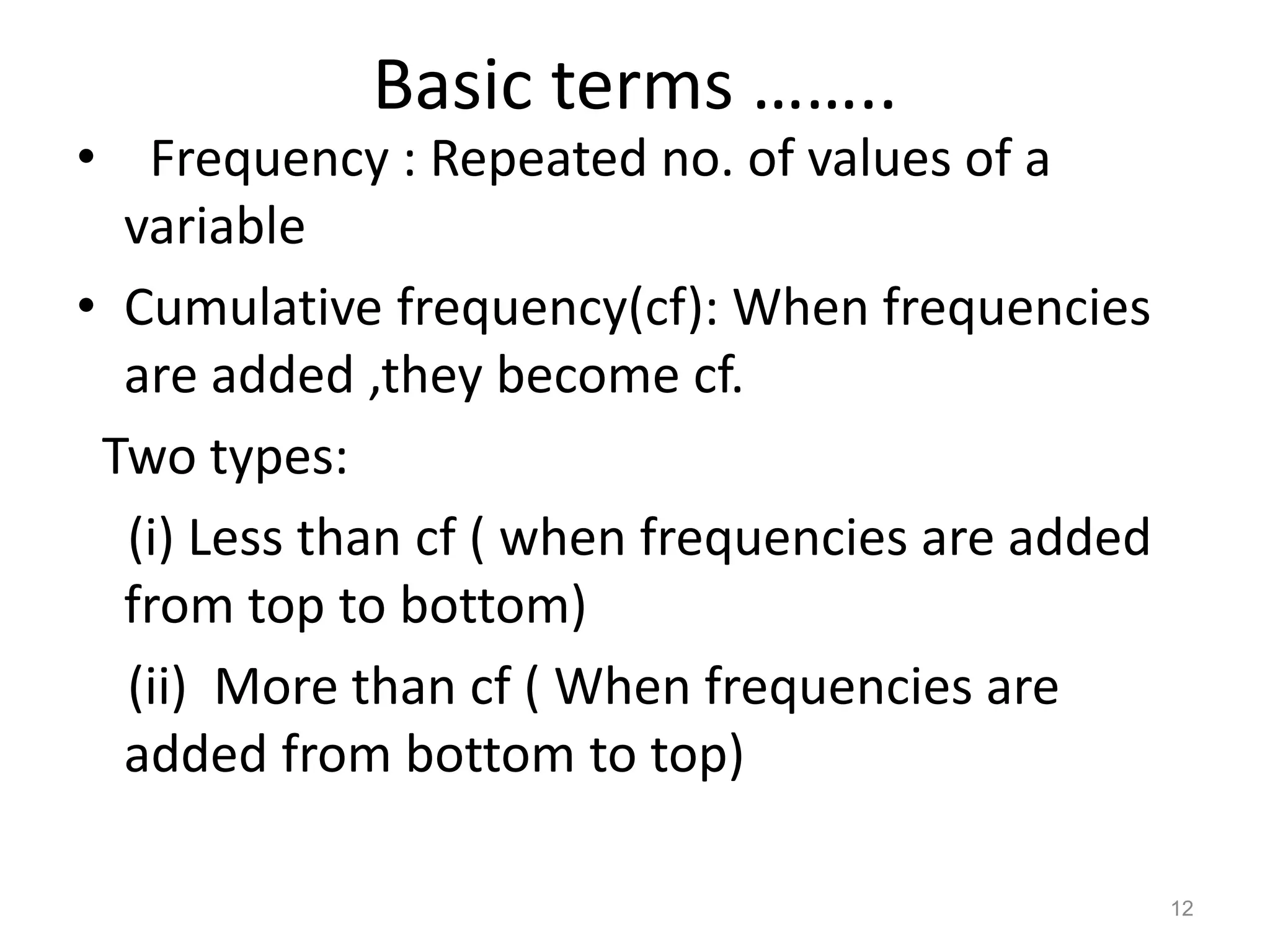 UNIT 1-4 Defination,Diagram ,graphs ,measure of central tendency ppt (1 ...