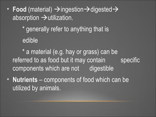 Unit 1 animal nutrition | PPT | Chemistry | Science