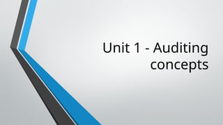 Auditing concepts.pptx Meaning and Definition of Auditing | PPTX