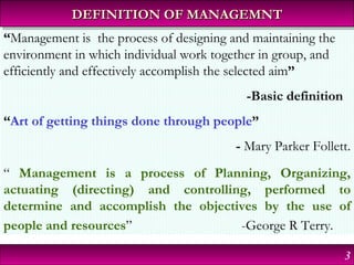 Basic Concept of Management | PPT