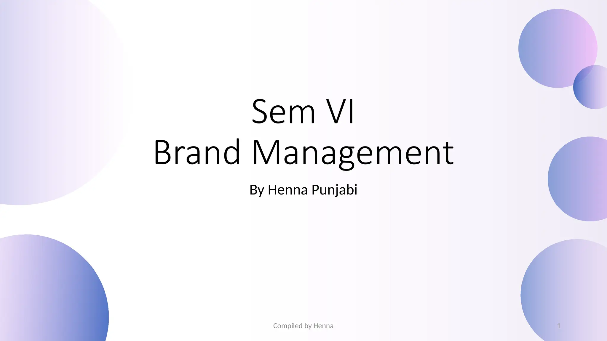 unit 1 - brand management 2026 for BBA MBA students | PPTX