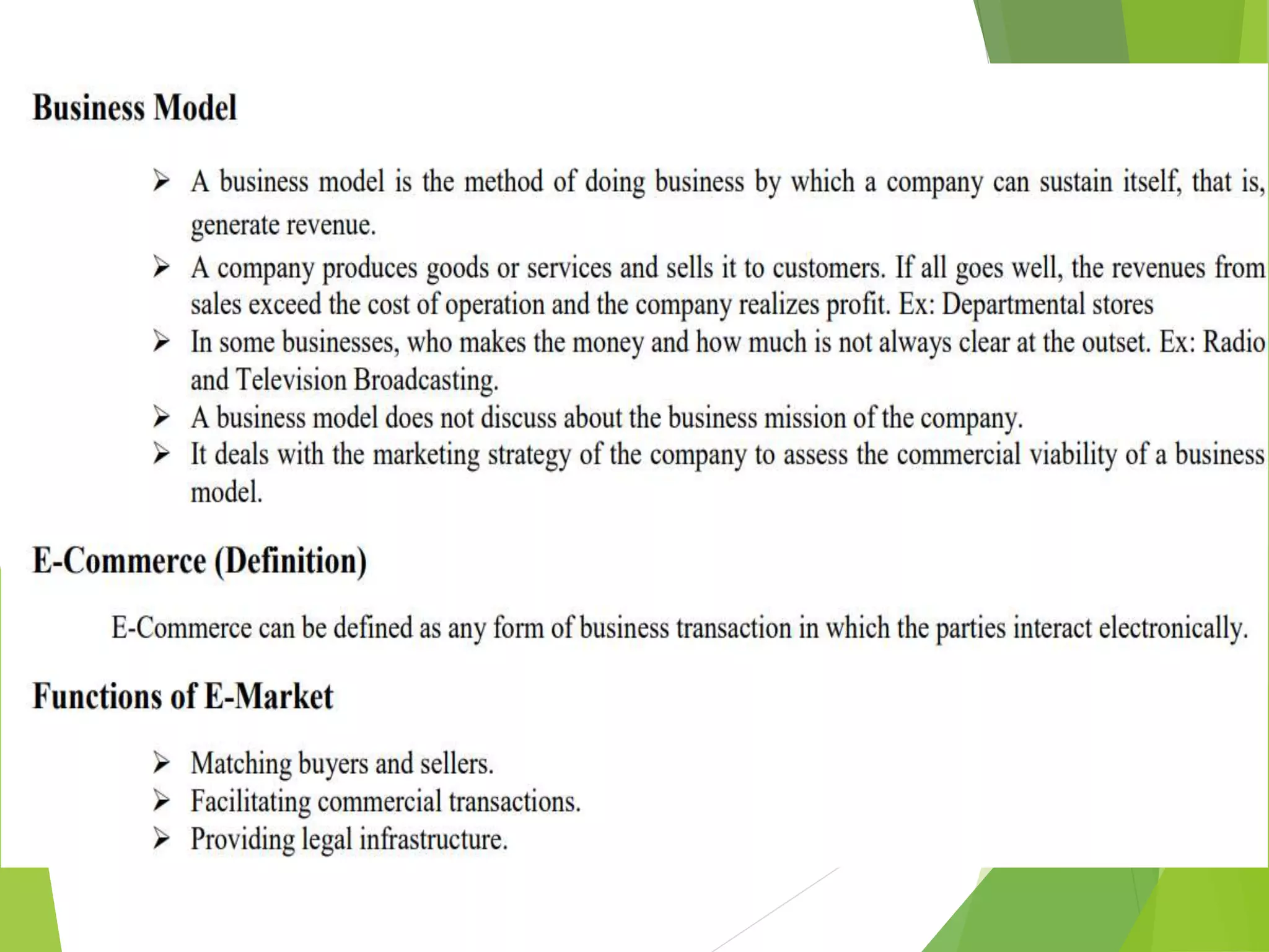 Unit 1 business models1 | PPT