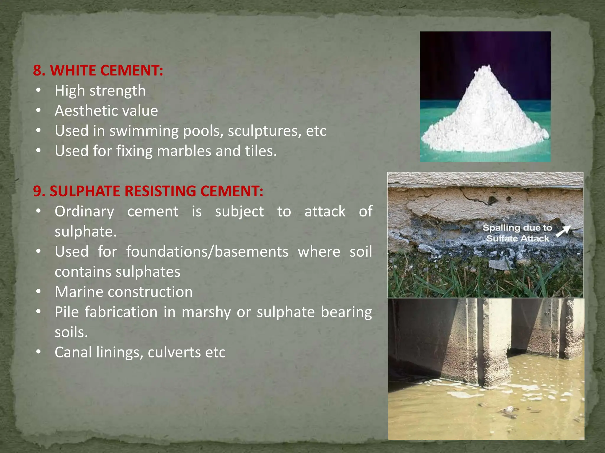 UNIT 1 - Cement types basics properties n | PDF