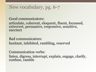 Unit 1 communication | PPT