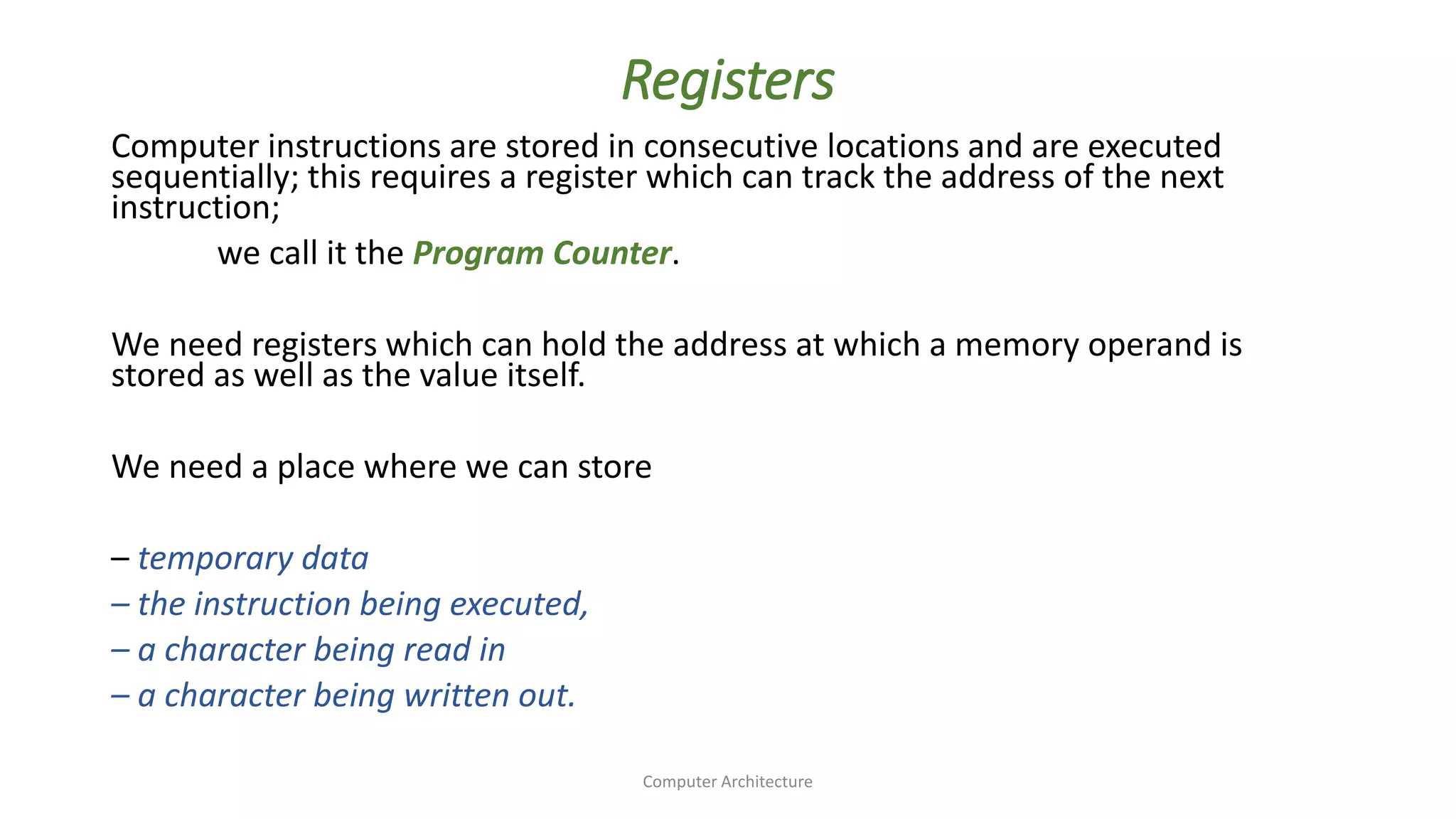 Unit 1 computer architecture (1) | PPTX
